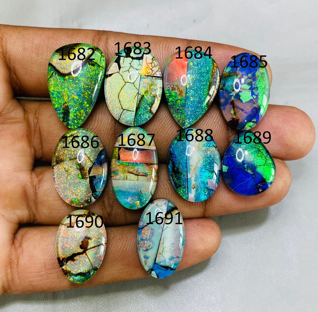Calibrated Monarch Opal Cabochon Monarch Opal Doublet Making for Silver ...