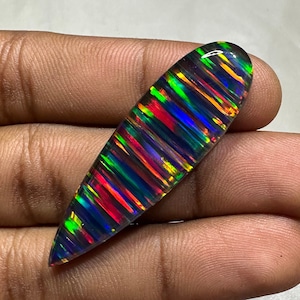 Excellent Quality Gilson Aurora Opal Gemstone Welo Fire Opal Black ...