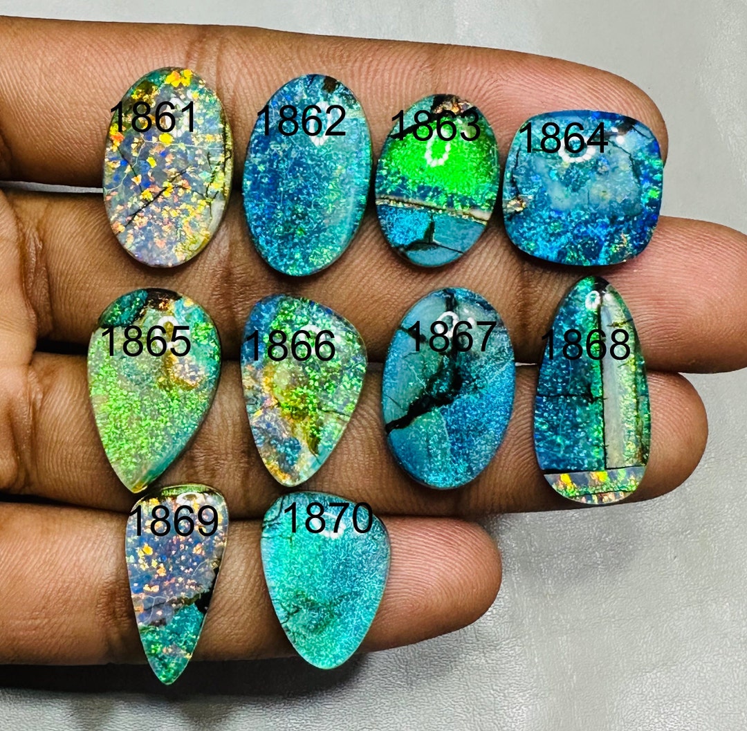 Excellent Quality Monarch Opal Gemstone Multi Fire Monarch Opal Doublet ...