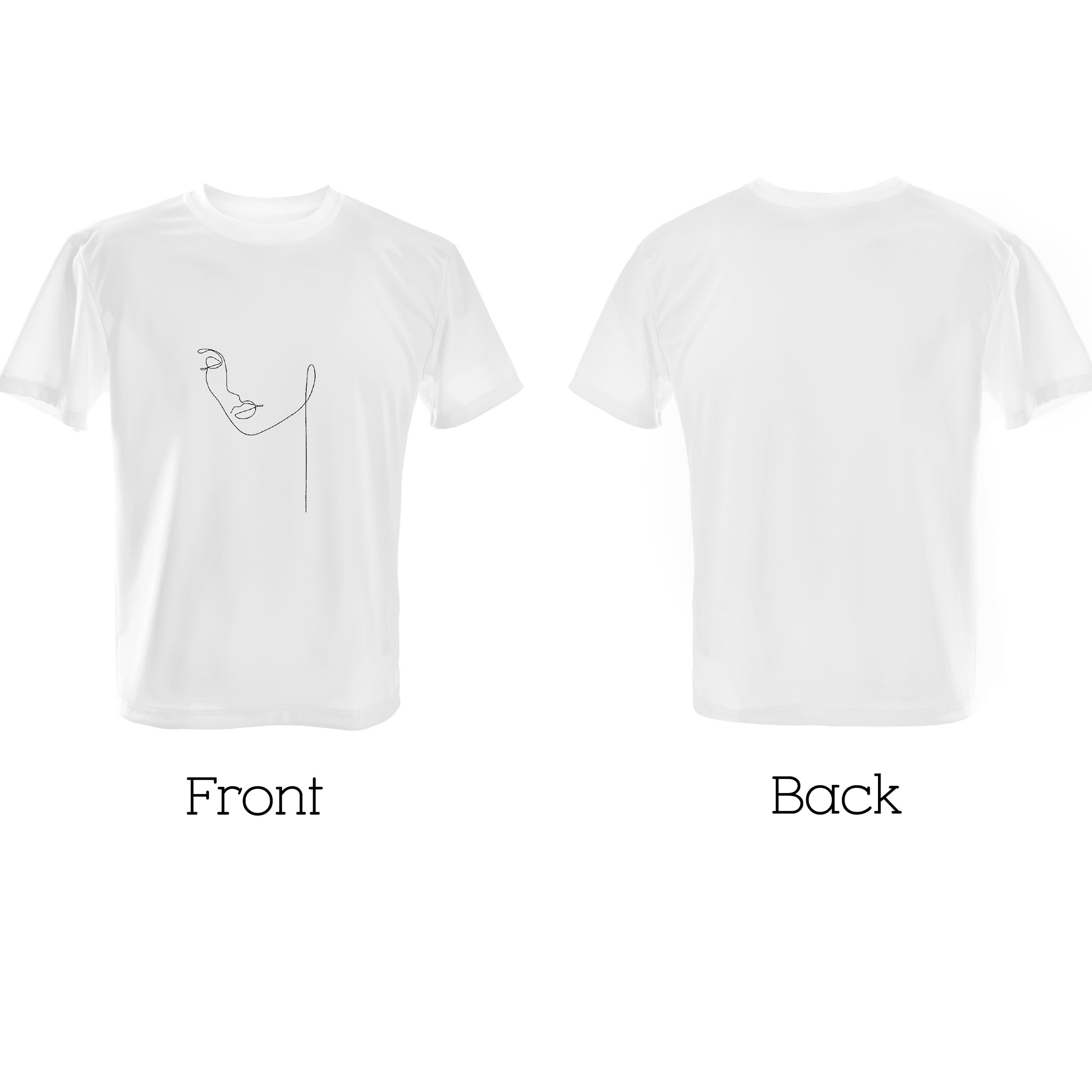 Face One Line T-shirt L Portrait One Line Print T-shirt L - Etsy UK