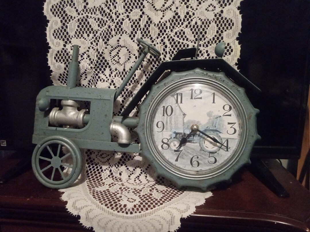 Primitive Look Metal Farmhouse Tractor Clock - Etsy