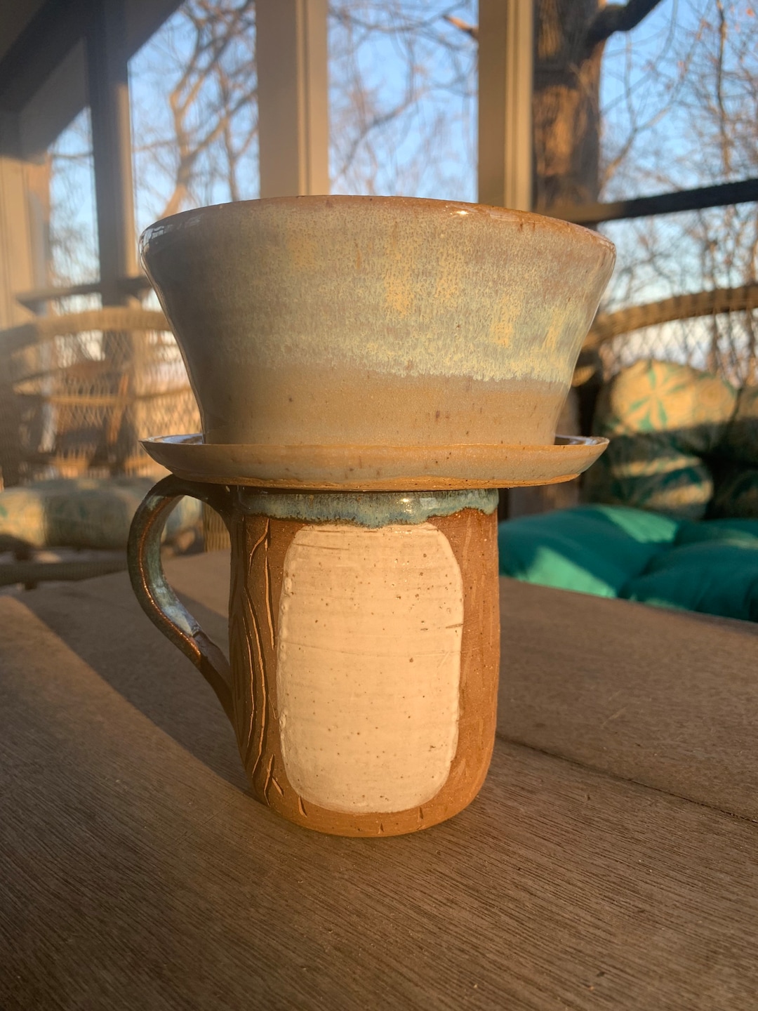 Handmade Ceramic Small Coffee Pour Over Single Cup Coffee Maker Ceramic ...