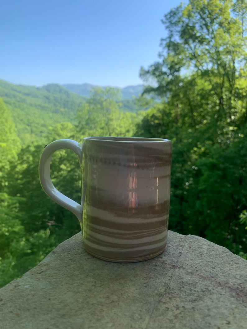 Natural Coffee Mug Marbled Clay Coffee Mug Natural Color Coffee Mug Tea ...