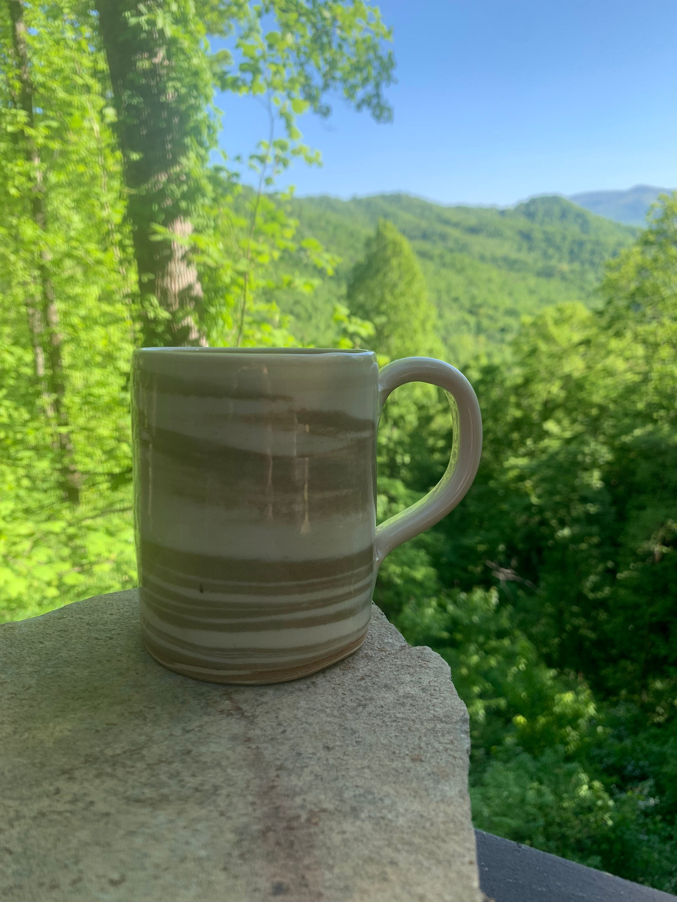 Natural Coffee Mug Marbled Clay Coffee Mug Natural Color Coffee Mug Tea ...