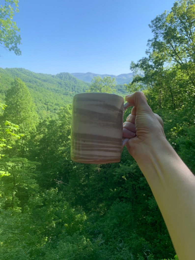 Natural Coffee Mug Marbled Clay Coffee Mug Natural Color Coffee Mug Tea ...