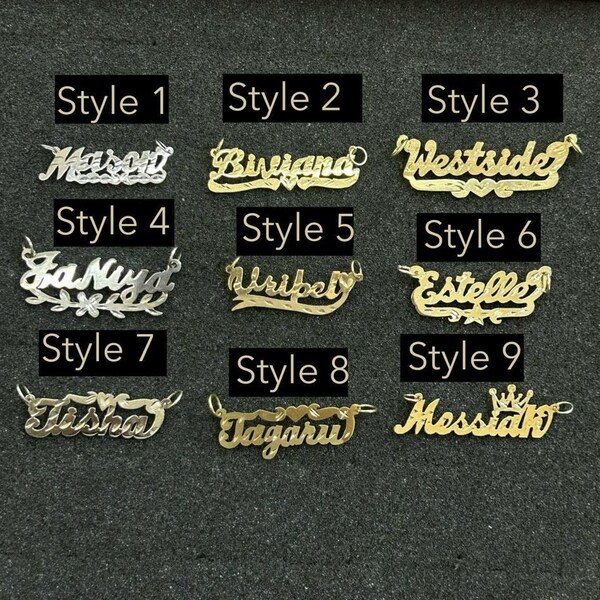 14k Gold Name Necklace Yellow Gold - Etsy