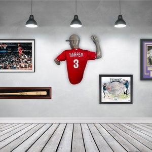 Jersey Display Wall Mount Baseball | Etsy