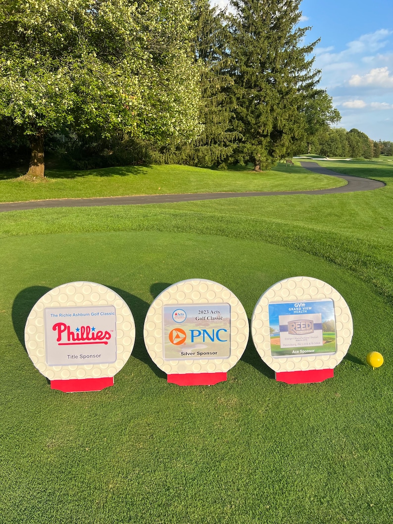Set of 9 Reusable Golf Tournament Sponsor Sign - Etsy