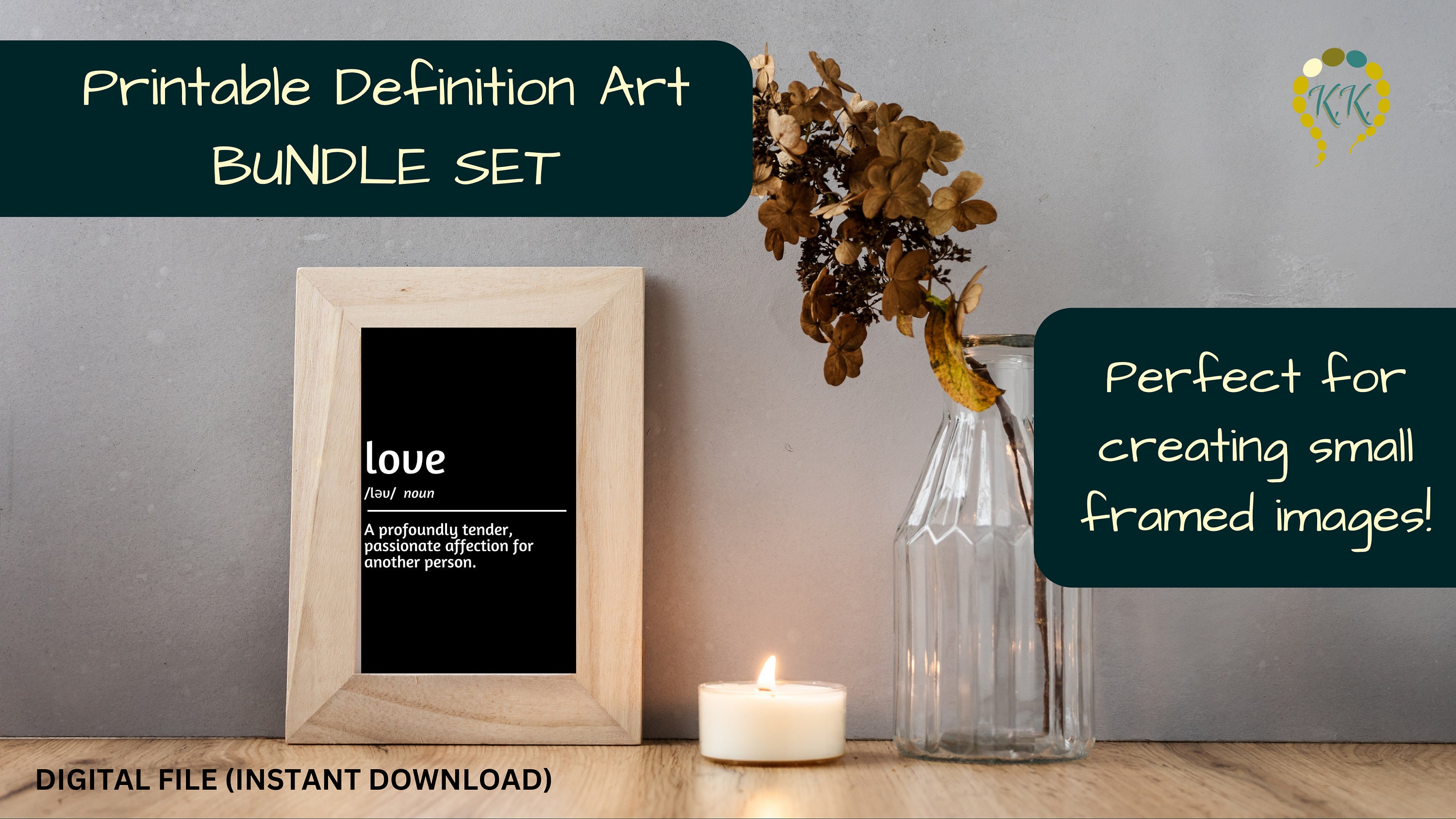 Inspirational Definition Art Minimalist Wall Art Printable Wall Art ...