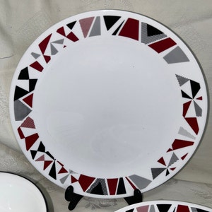CORELLE RED MOSAIC Dinnerware Plates & Bowls **sold Separately** - Etsy