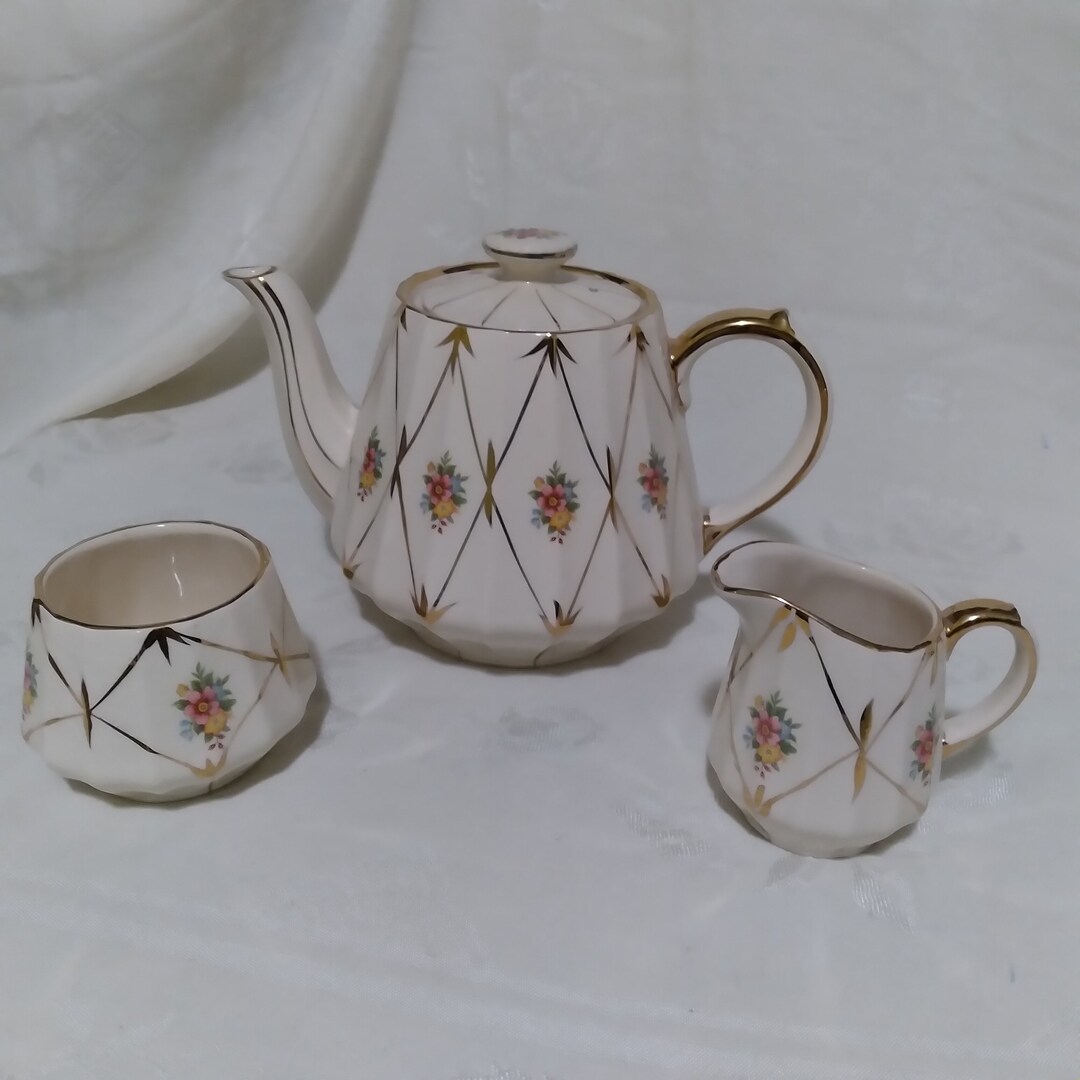 SADLER TEA SET Pink Flowers - Etsy