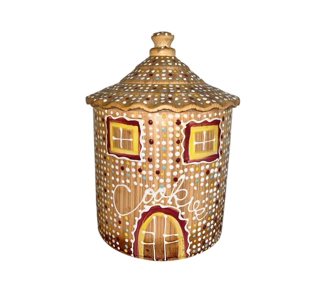 Vintage GINGERBREAD HOUSE COOKIE Jar Japan - Etsy