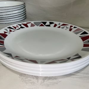 CORELLE RED MOSAIC Dinnerware Plates & Bowls **sold Separately** - Etsy