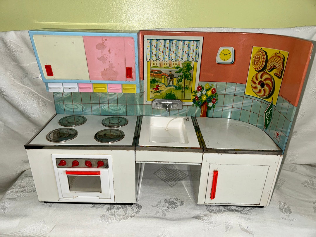 Vintage FUCH WEST GERMAN Barbie Doll Size Metal Kitchen - Etsy