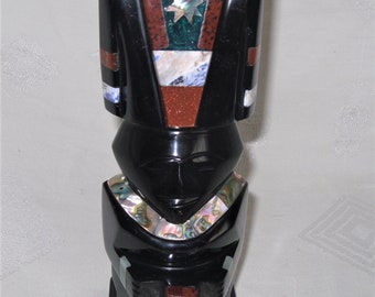 Obsidian Aztec Statue - Etsy