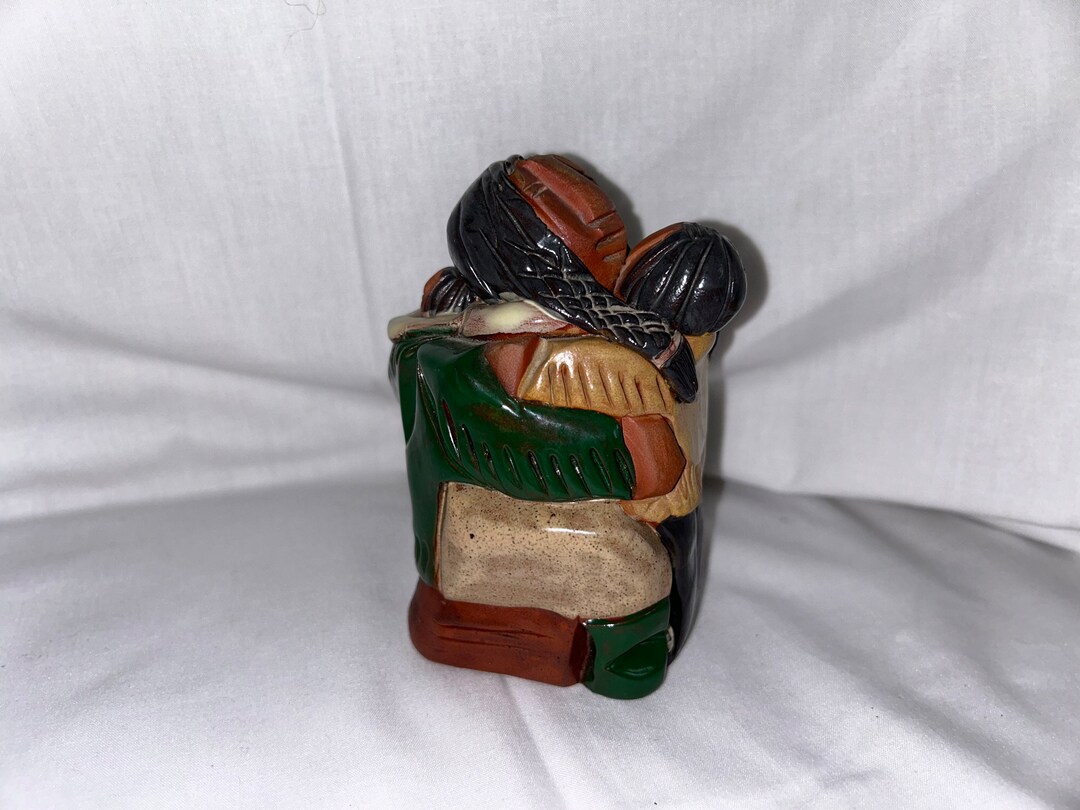 Signed KEENA MOHAWK POTTERY Figure Mother With Children Canadian ...