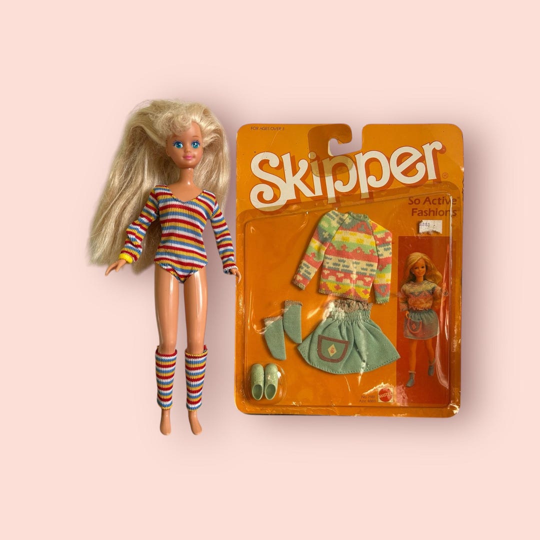 Vintage 1990's BARBIE SKIPPER DOLL With so Active Fashions Outfit #7981 ...