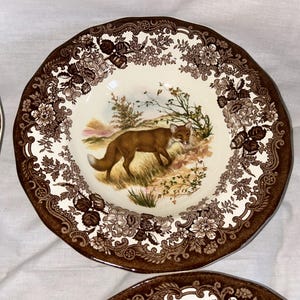 PALISSY ROYAL WORCESTER Game Series 9 Rimmed Soup Pasta Bowls sets of 6 ...