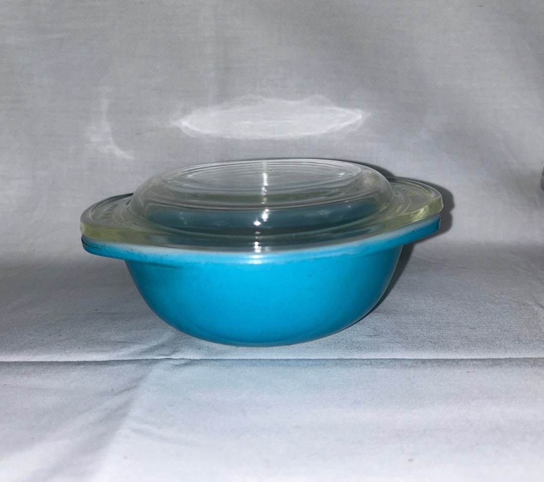 Rare PYREX TURQUOISE BLUE Miniature Round Covered Casserole 080 - Etsy