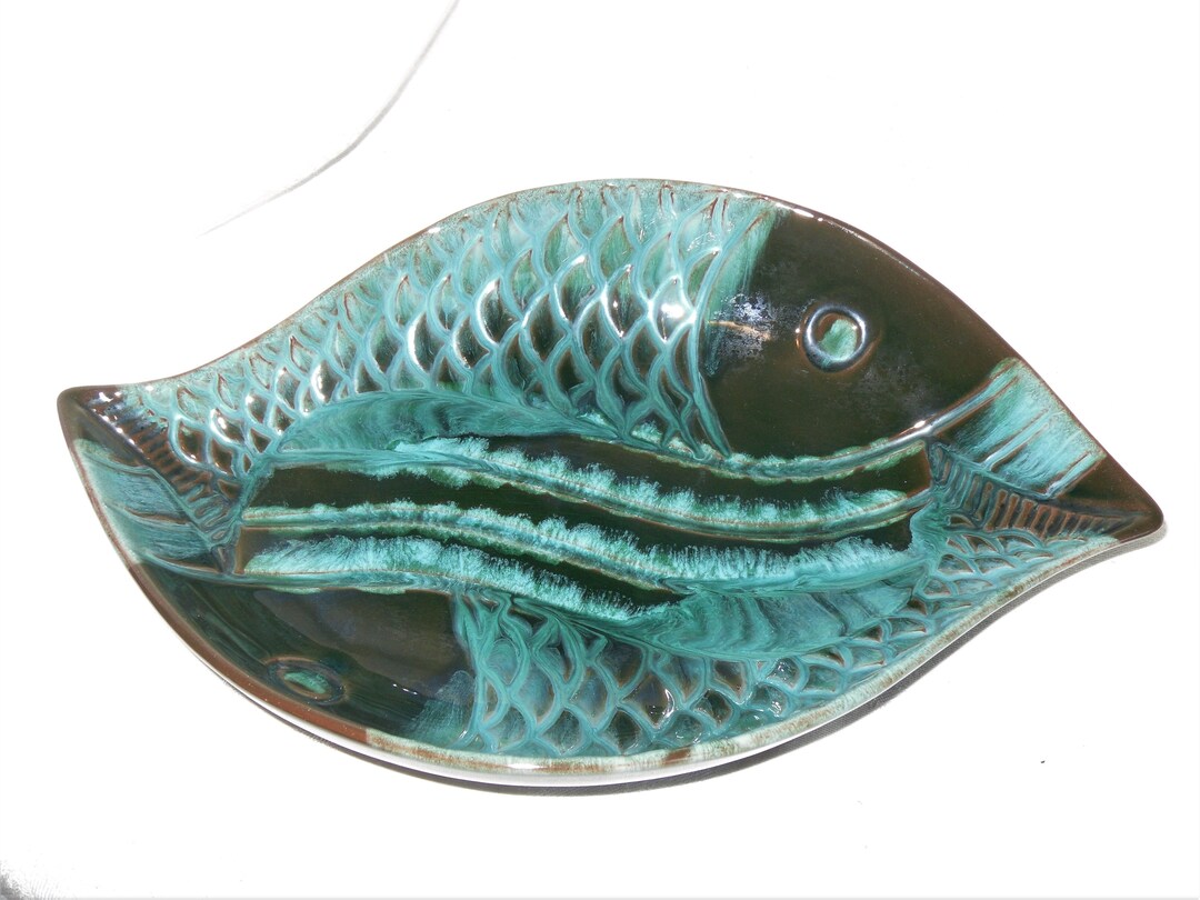 BLUE MOUNTAIN POTTERY Fish Shaped Platter - Etsy