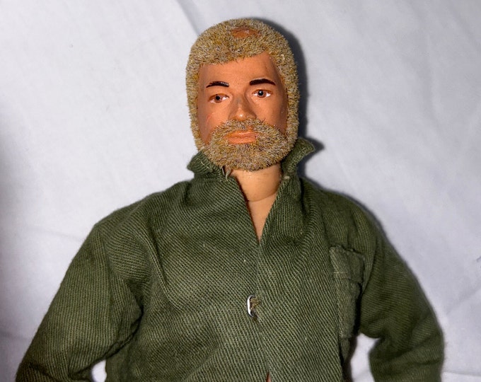 Vintage 1960s GI JOE ACTION Figure Flocked Blond Hair & Beard Scar ...