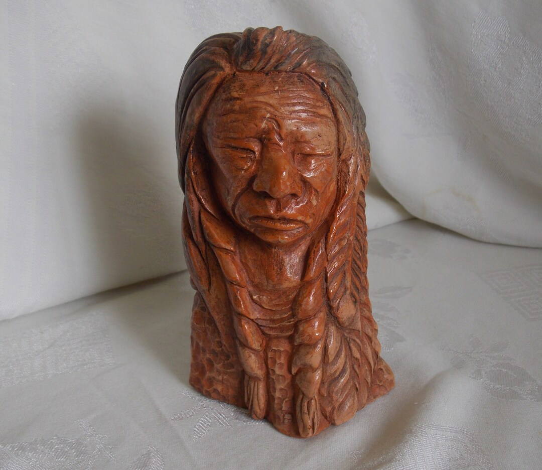 Signed T MARACLE INDIGENOUS Man Sculpture Figure - Etsy