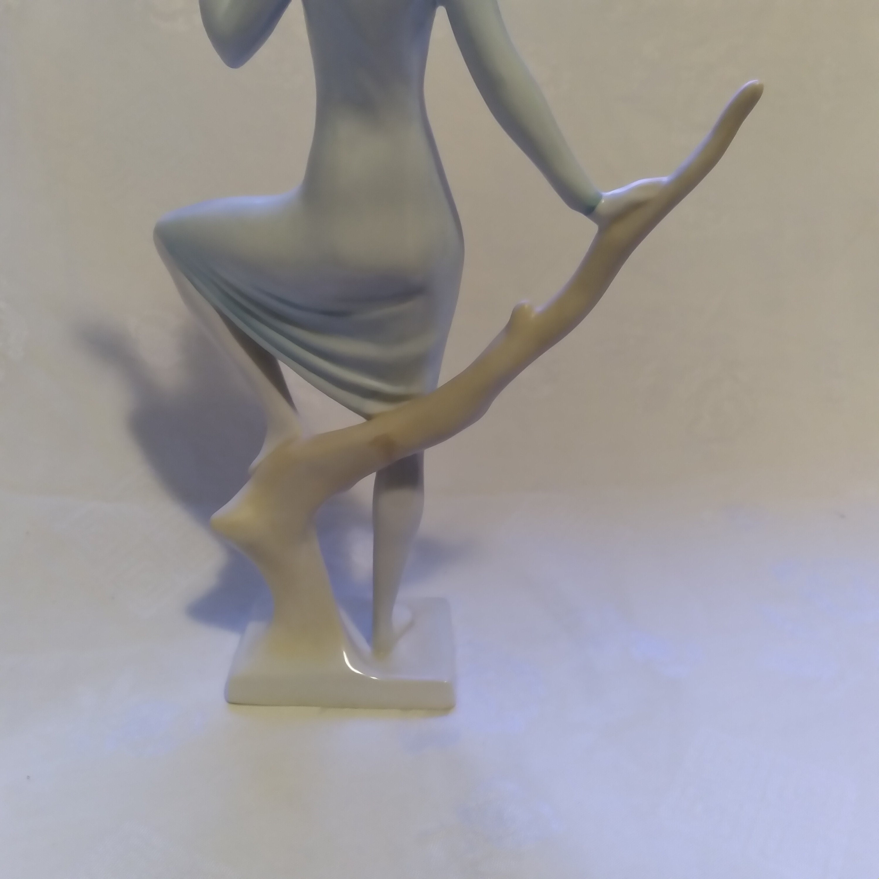 Vintage Tall LADY WITH BIRD Figurine - Etsy