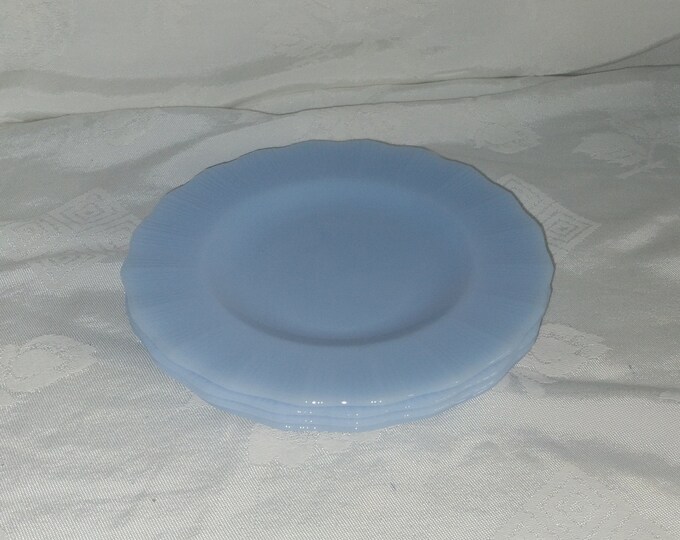 Set of 4 PYREX DELPHITE BLUE Pie Crust Pattern 7 Plates - Etsy