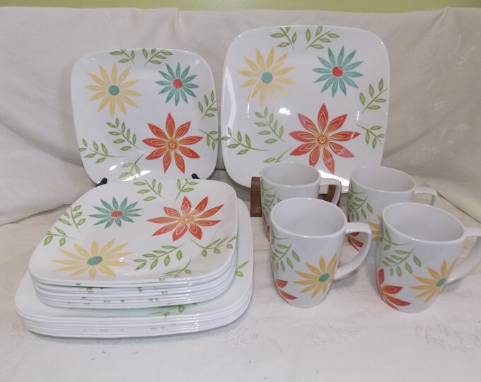 CORELLE HAPPY DAYS Dinner Plates, Side Plates & Mugs **sold Separately ...