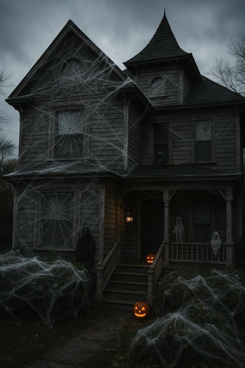 Halloween Spider Web Webbing Spiders Stretchy Cobweb Cob Webs Scene ...