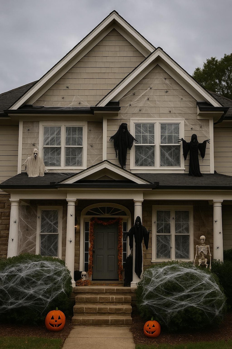 Halloween Spider Web Webbing Spiders Stretchy Cobweb Cob Webs Scene ...