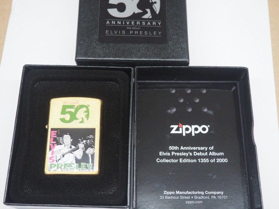 Rare Retired Limited Edition Elvis 50th Anniversary Zippo Lighter - Etsy