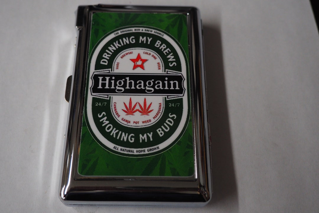 Premium Double Sided High Again Cigarette Marijuana Case With Built in ...