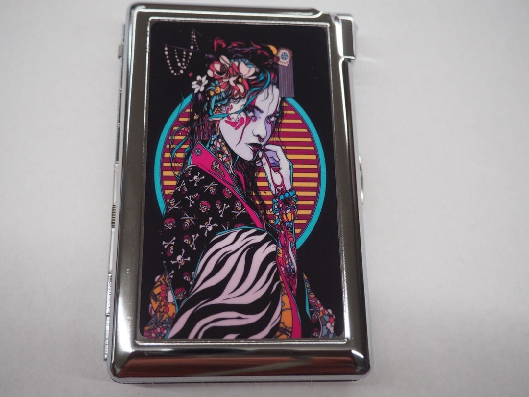 Premium Double Sided Geisha Girl Weed Cig Case With Built in Butane ...