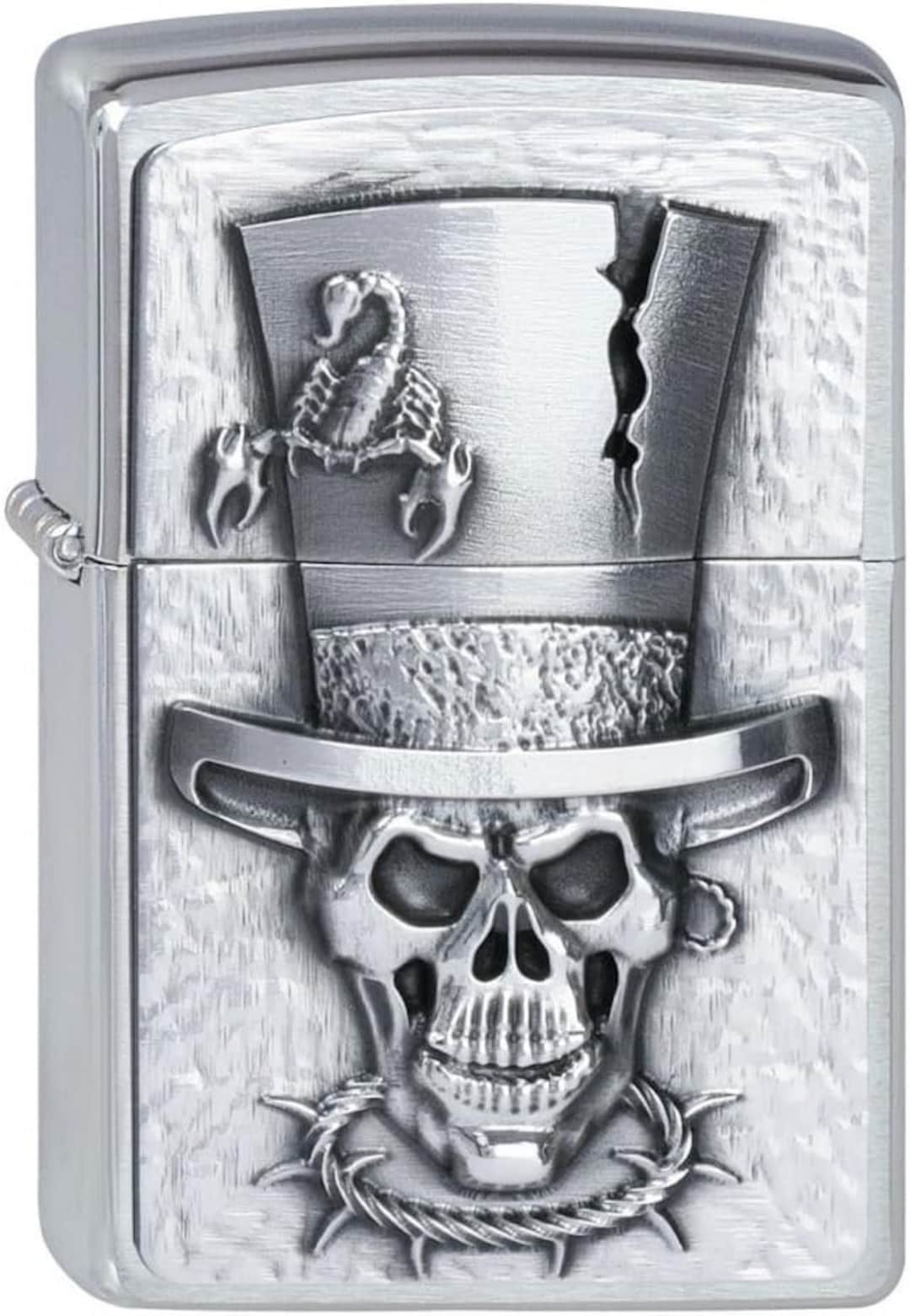 Rare Skull W/scorpion Top Hat Emblem Zippo Lighter - Etsy