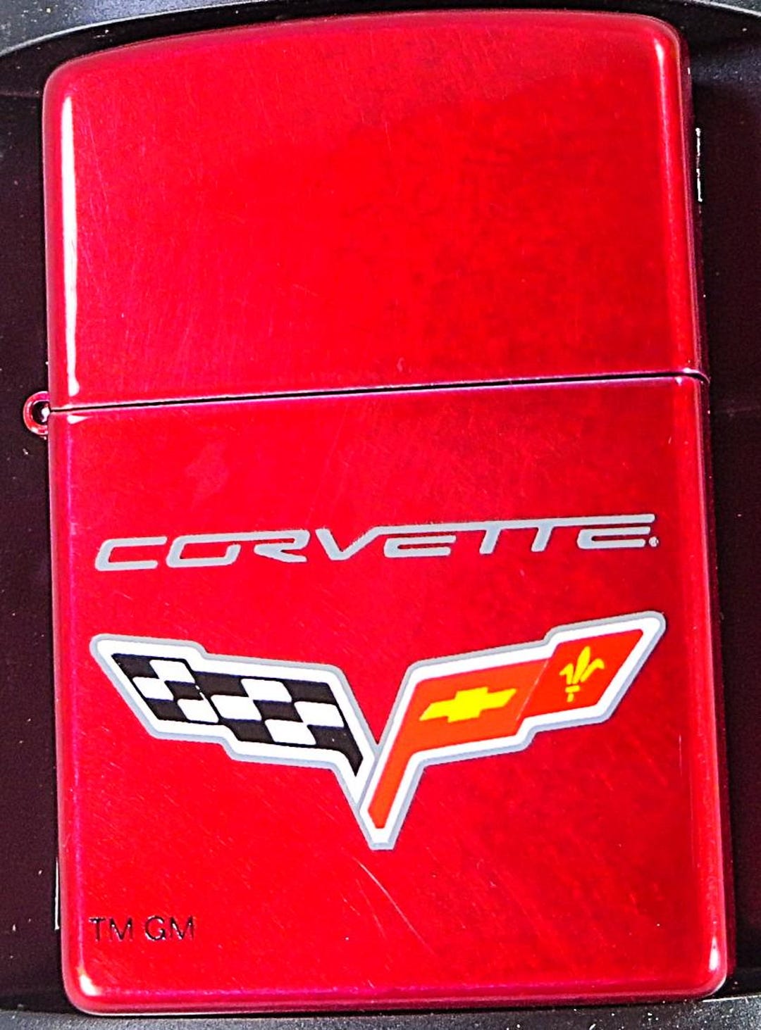Rare Candy Apple Red Chevrolet Corvette Logo Zippo Lighter - Etsy