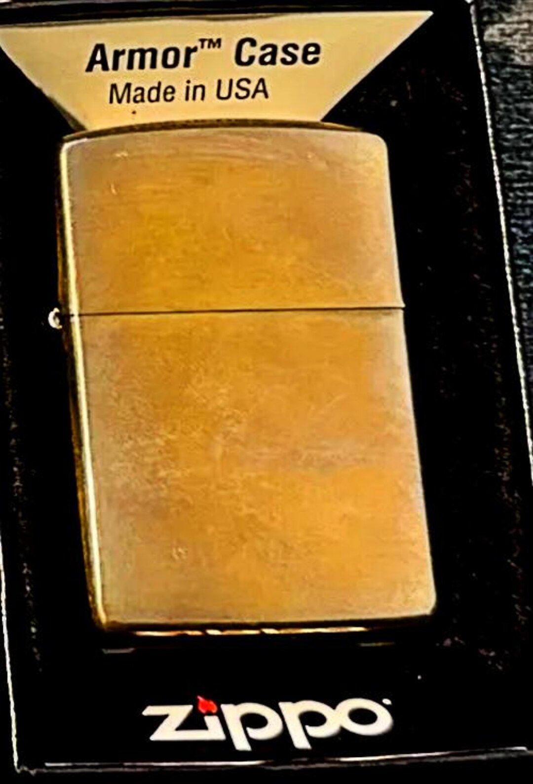 Heavy Armor Brushed Brass Zippo Lighter - Etsy