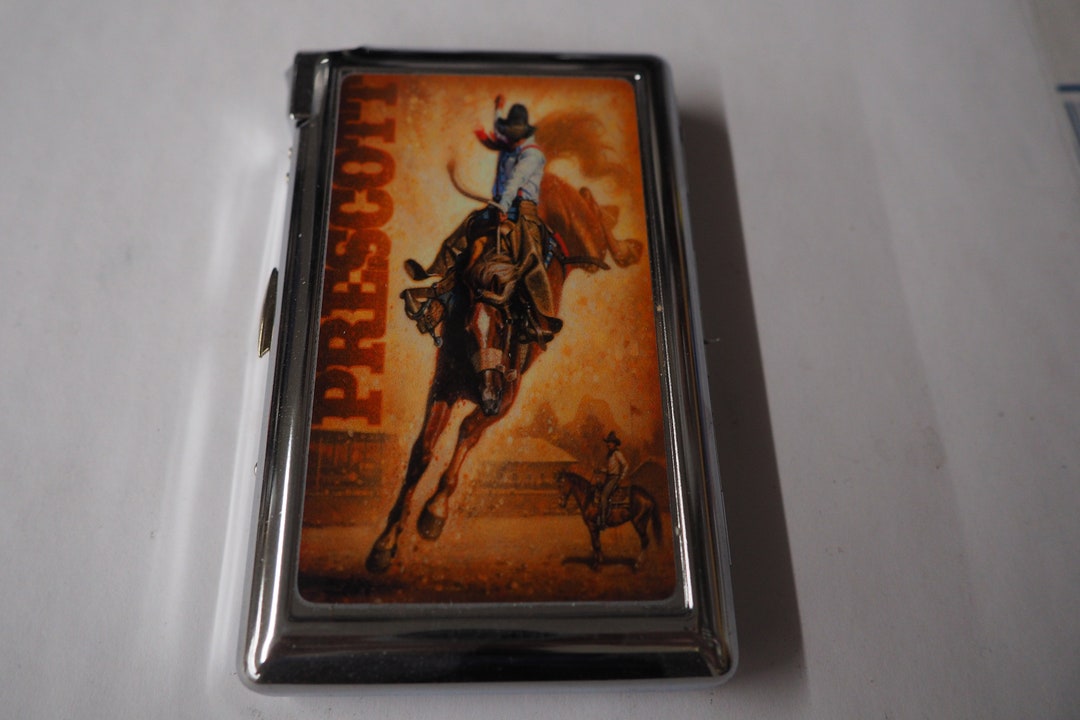 Premium Double Sided Prescott Rodeo Cigarette Marijuana Case With Built ...