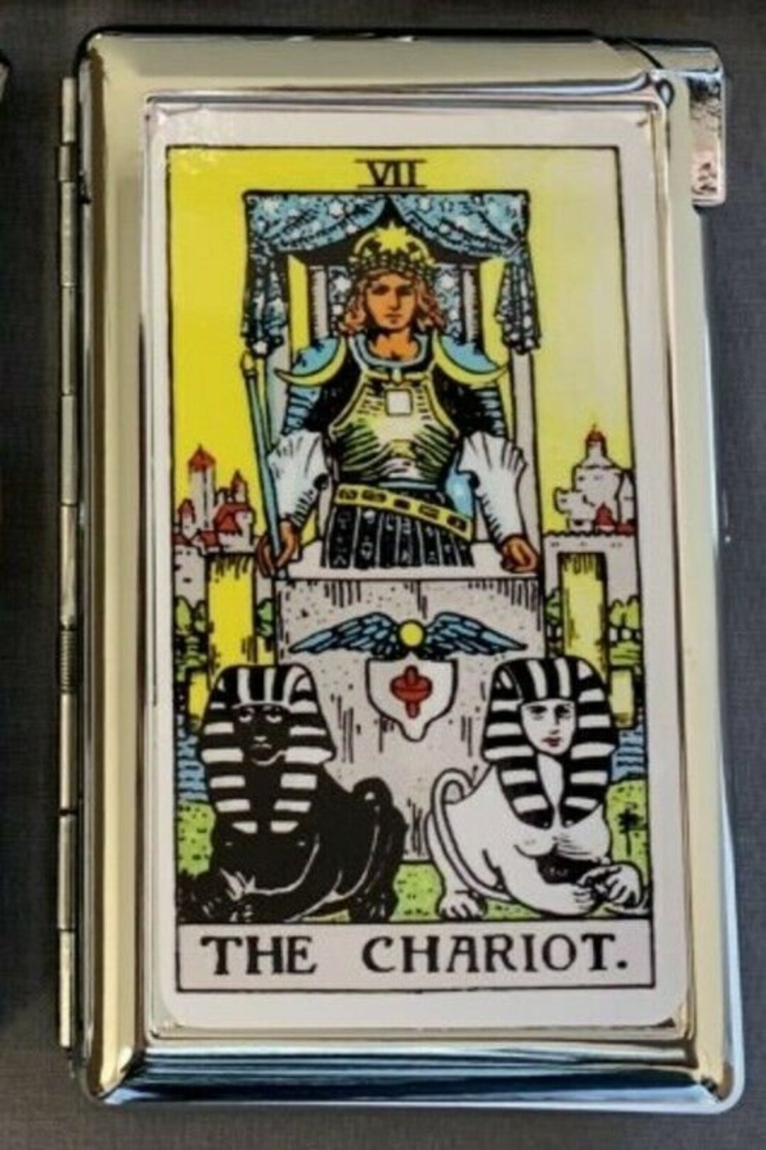 Premium Double Sided the Chariot Tarot Card Cigarette Marijuana Case ...