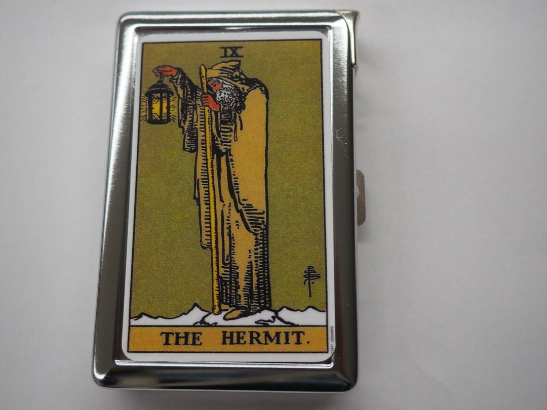 Premium Double Sided Hermit Tarot Card Joint Storage Case With Built in ...