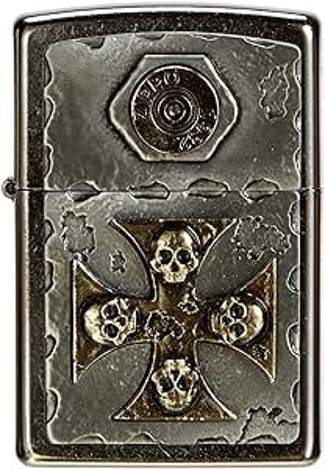 Rare Amazing Bullet Cross Skulls Emblem Zippo Lighter - Etsy