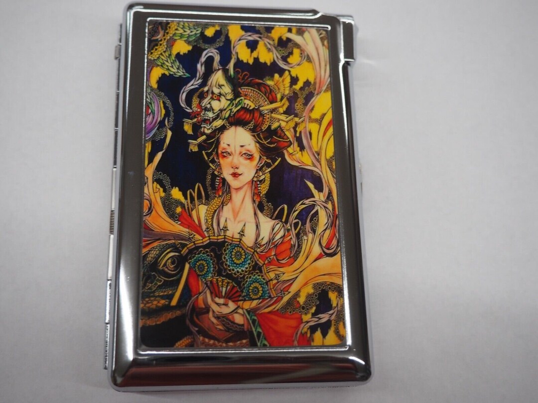 Premium Double Sided Colorful Art Nouveau Weed Cig Case With Built in ...