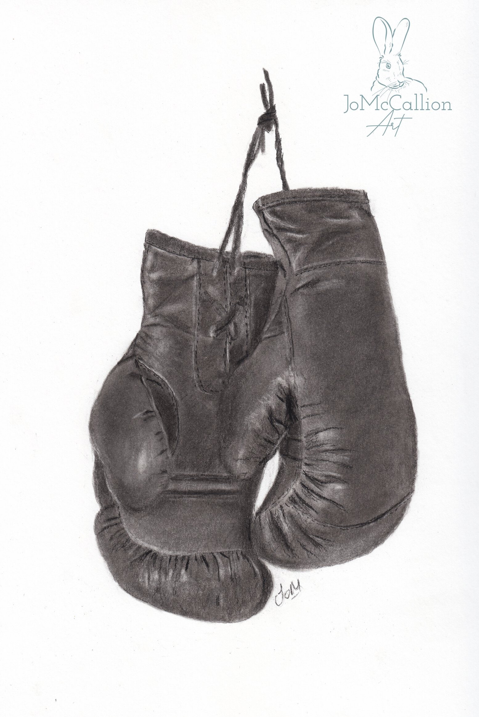 Vintage Boxing Gloves Original Charcoal Drawing, by Jo Mccallion - Etsy ...