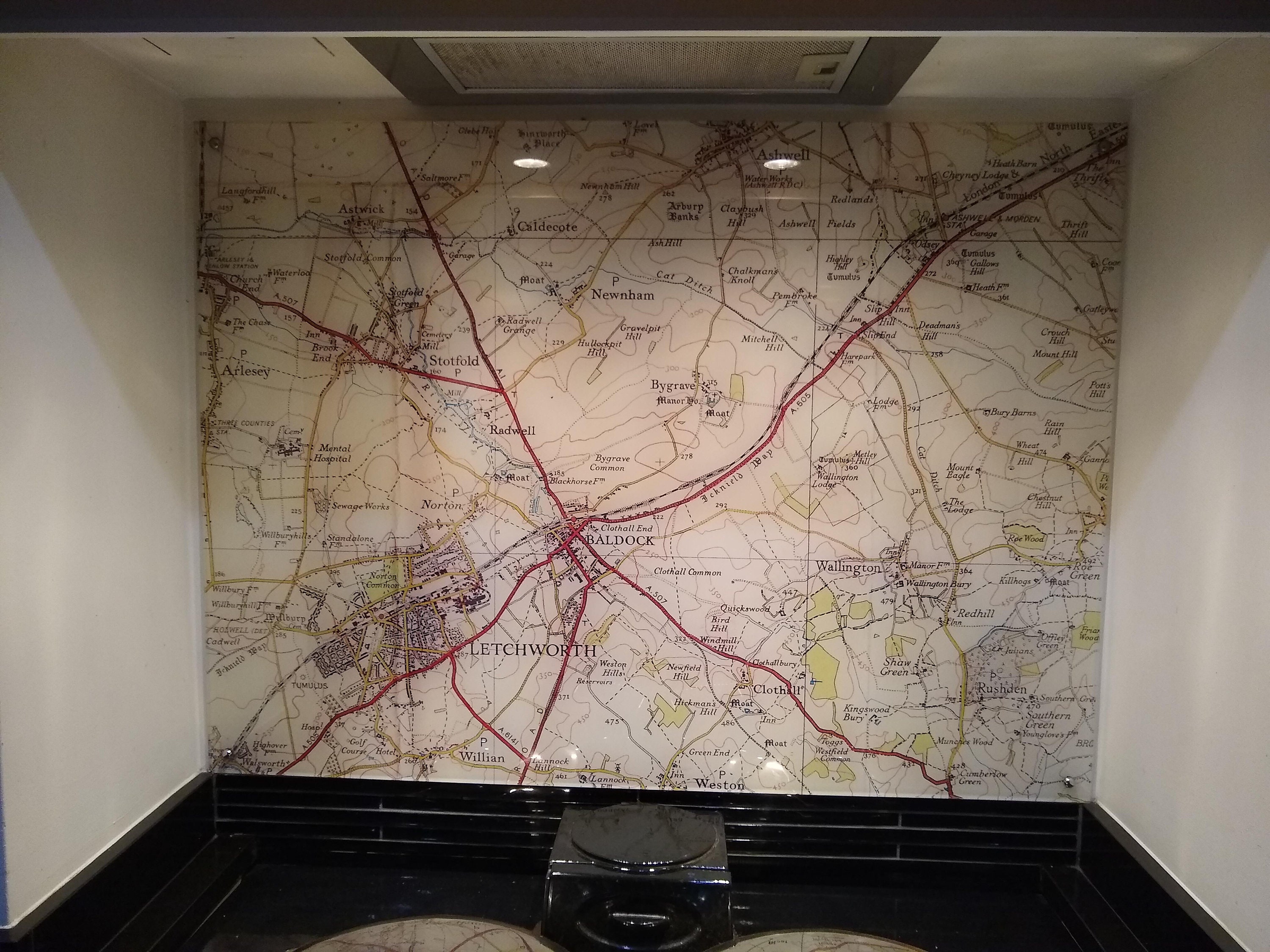 Focus on Baldock Zoomed in Section From a Vintage 1935 OS Map. Fine Art ...