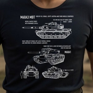 M60 A3 American Patton Tank Blueprint Recognition T-shirt - Etsy