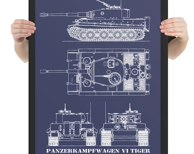 TIGER TANK DIAGRAM Glossy Poster Picture Banner Blueprint Schematic ...
