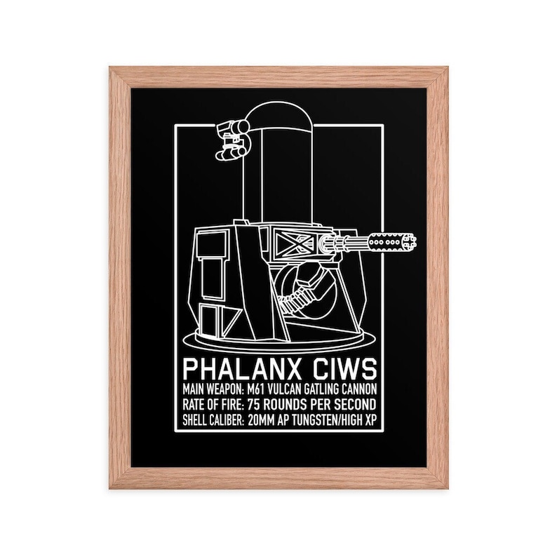 Phalanx CIWS Gatling Gun Blueprint Weapon System Infographic ...