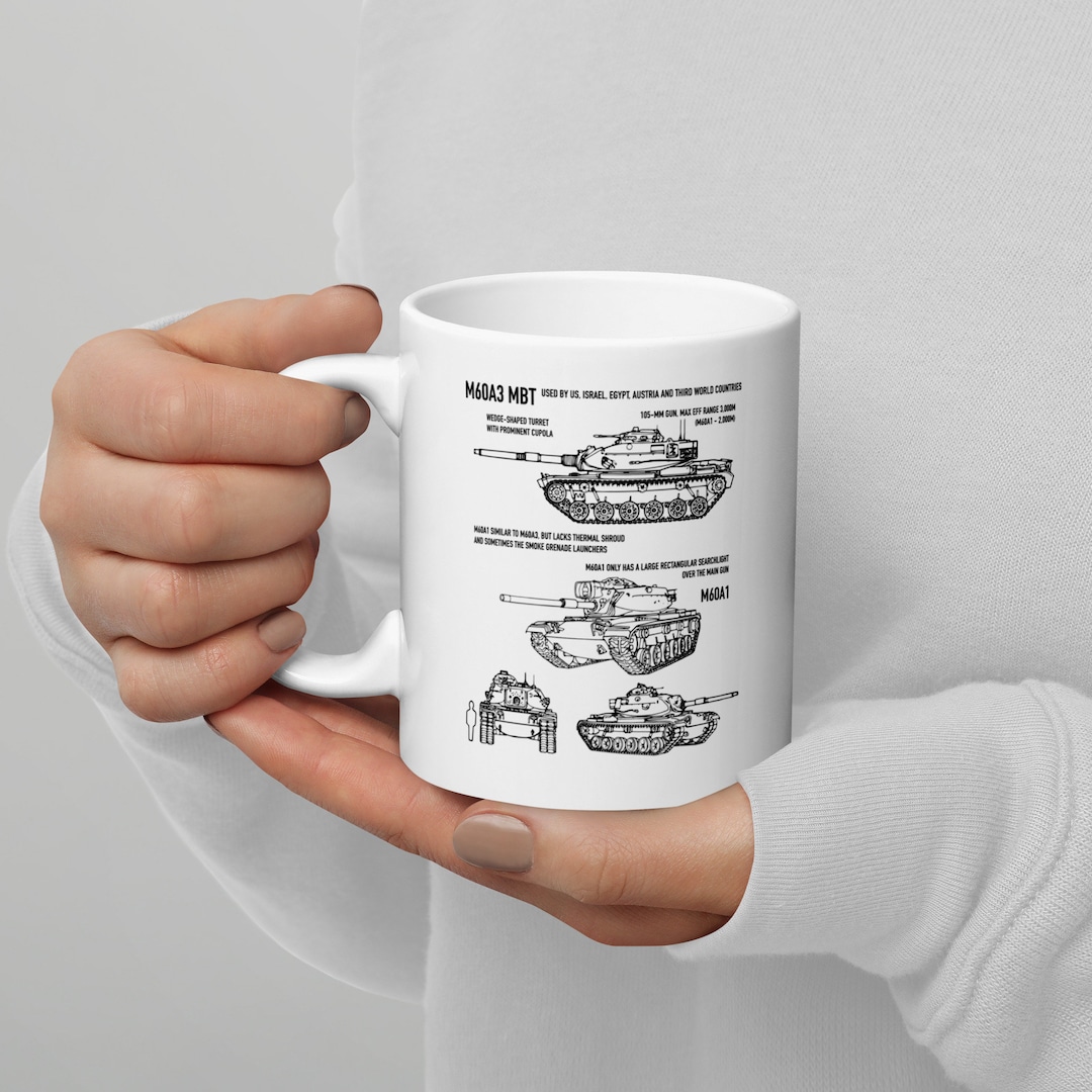 M60 A3 Patton Tank Blueprint Recognition White Glossy Mug - Etsy