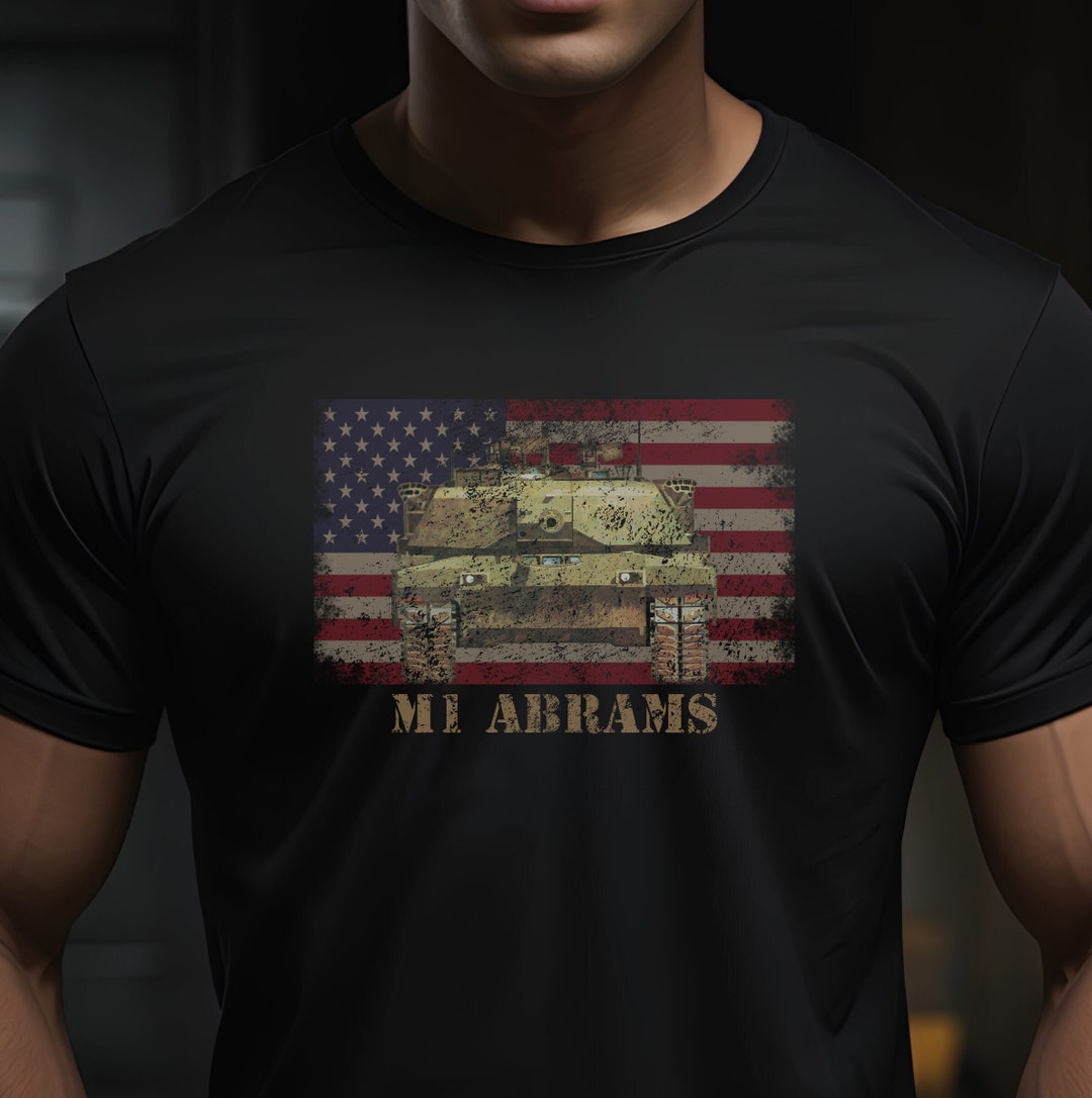 M1 Abrams Tank Tshirt Gift US Army American Flag Main Battle Tanks T ...