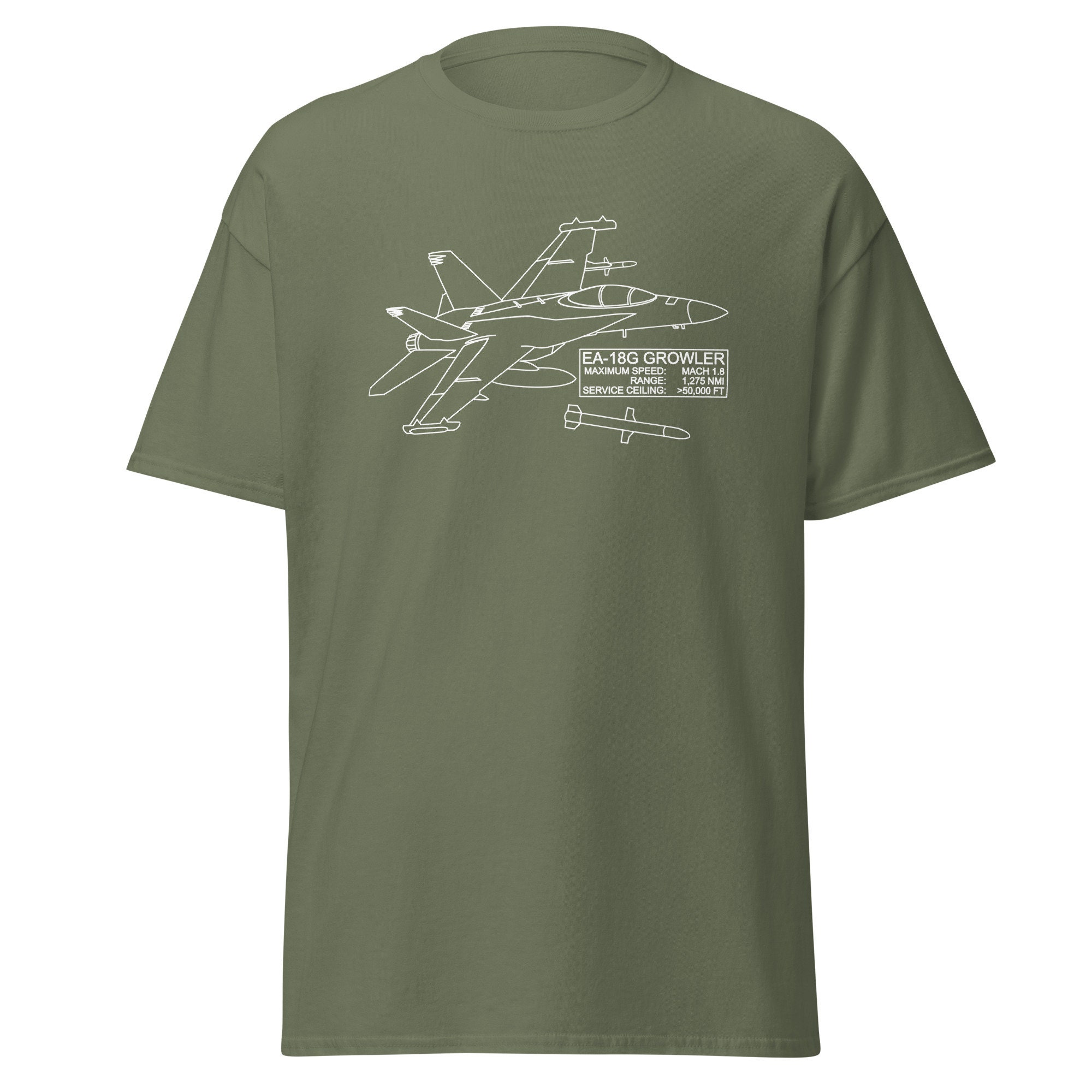 EA-18G Growler Jet Fighter Plane Blueprint Infographic Diagram Men's ...